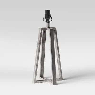 Threshold Brushed Linear Large Lamp Base Silver - Threshold – Secondipity