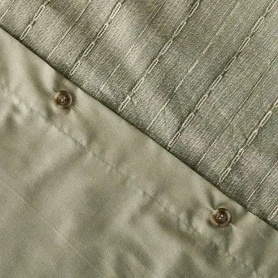 3pc Full/Queen Washed Loop Stripe Duvet Cover Bedding Set Sage Green - Hearth & – Secondipity