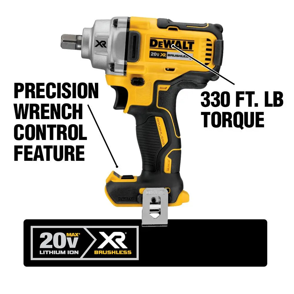 DEWALT DCF894B 20V Max Xr 1/2" Mid-Range Cordless Impact Wrench (Tool ...