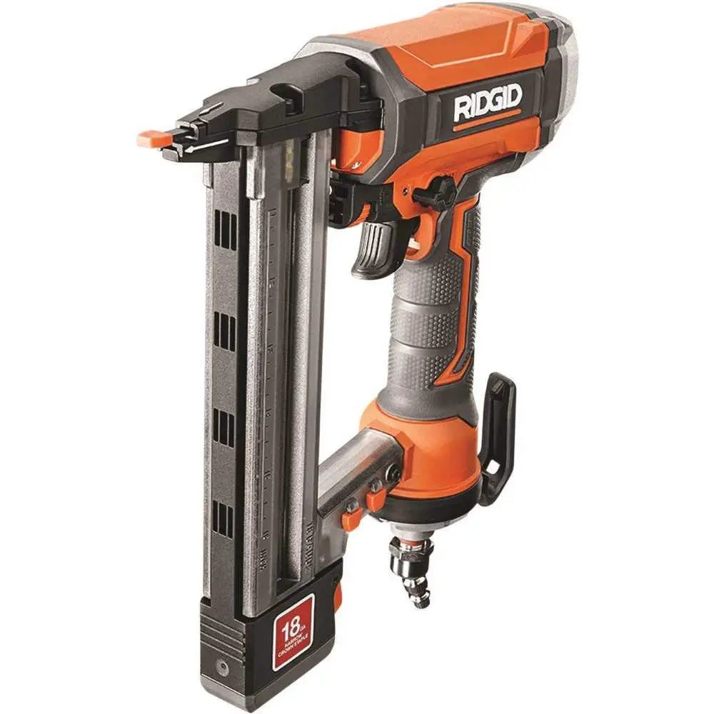 RIDGID 18-Gauge 1-1/2 in. Finish Stapler, Contractor's Bag and (200 ...
