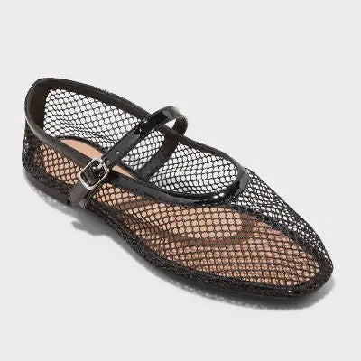 A New Day Women's Issa Mesh Mary Jane Ballet Flats with Memory Foam ...